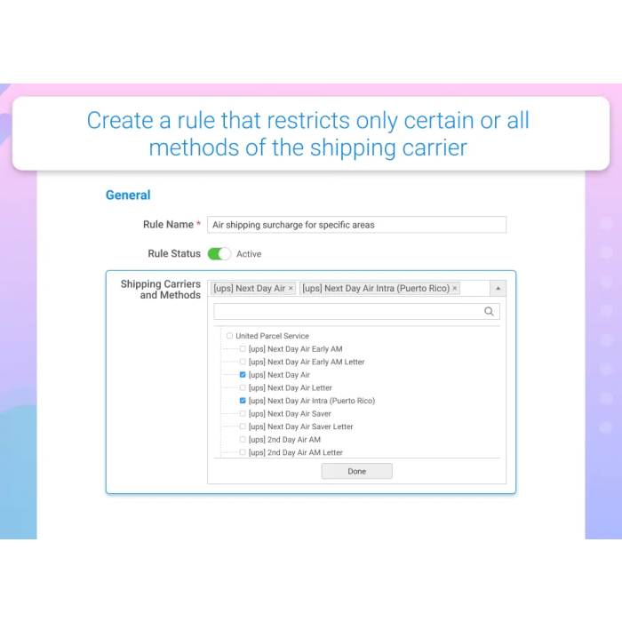 Amasty Shipping Rules